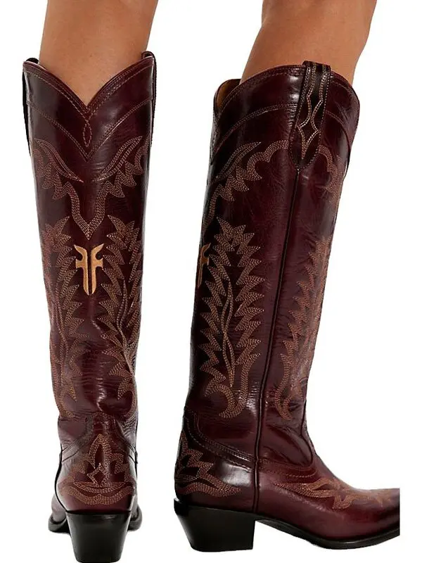 THE FRYE COMPANY Sacha Feather Deco Boots - Bordeaux