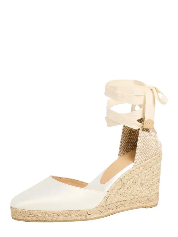CastaÑer Joyce Satin Espadrilles - Crudo Satin