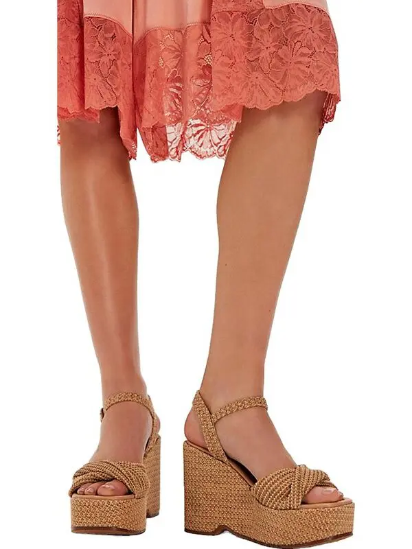 CIRCUS NY BY SAM EDELMAN Joanne Woven Wedges - Amber Sand/natural