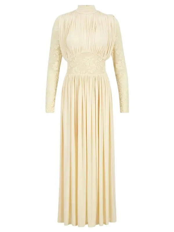 Zimmermann Rebellion Draped Maxi Dress - Beige