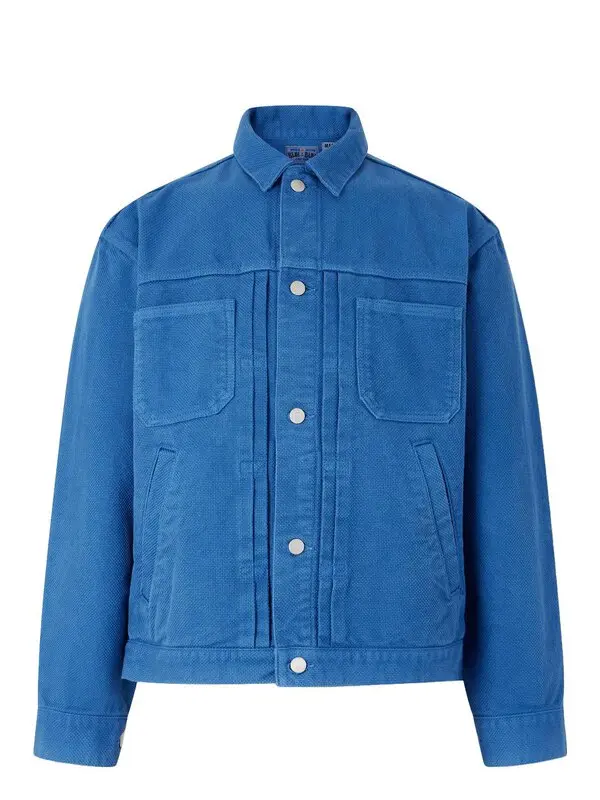 Blue Blue Japan Textured Cotton Jacket - Blue