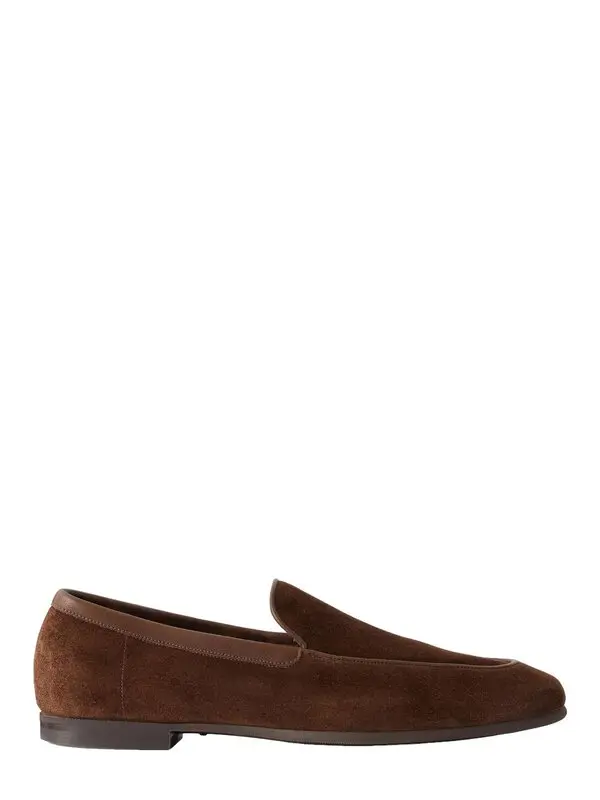 John Lobb Tyne Ii Suede Loafers - Brown