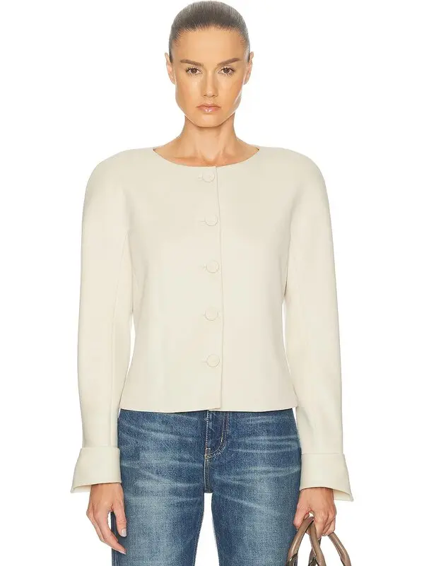 Chloé Collarless Jacket - Desertic Brown