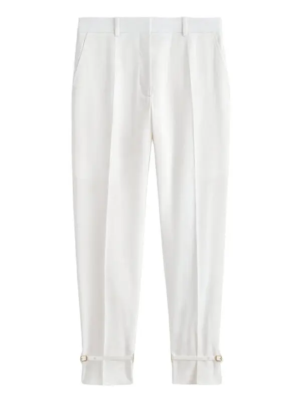 Cos Linen Blend Straight-leg Pants - White