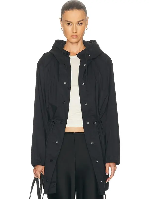 SKIMS Swiss Cotton Sateen Anorak Jacket - Onyx