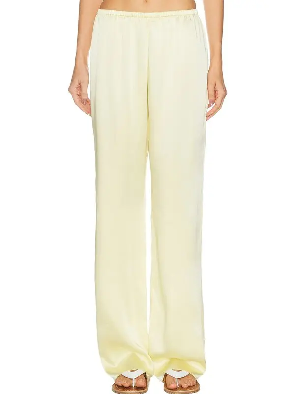 SEROYA Lillian Satin Pant - Butter