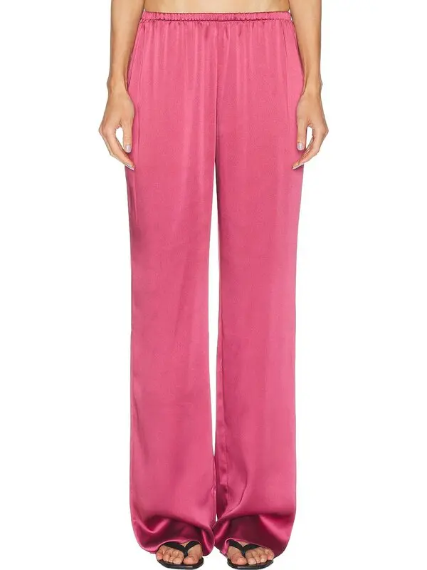 SEROYA Lillian Satin Pant - Sangria