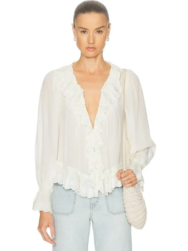 LoveShackFancy Avee Top - Cream