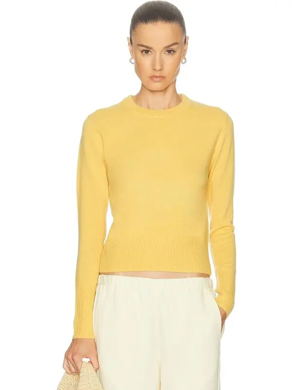 Jenni Kayne Cashmere Leni Crewneck Sweater - Golden