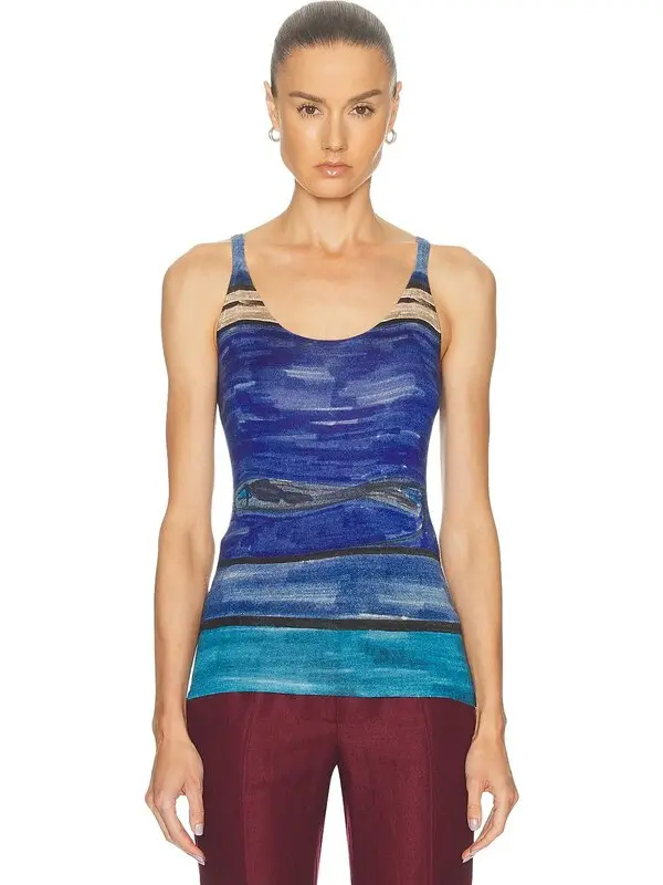 Gabriela Hearst Ecliptor Tank Top - Water Multi