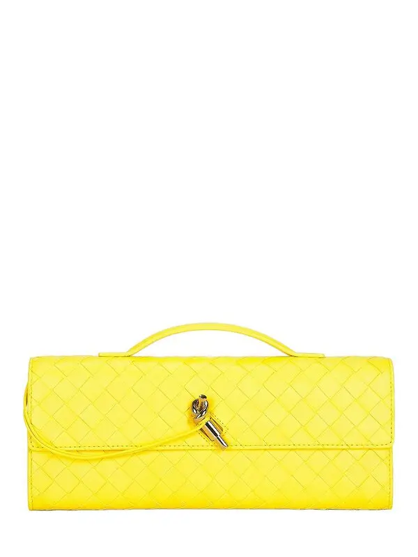 Bottega Veneta Andiamo Clutch - Daffodil & Muse Brass
