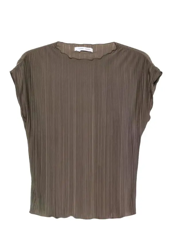 SAMSOE SAMSOE Sauma Pleated Top - Brown