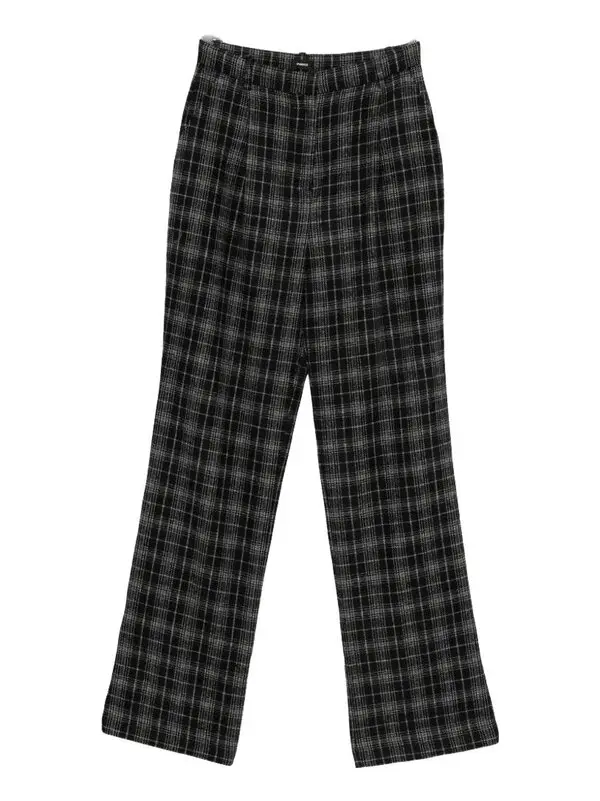 Pinko Lucita Plaid Trousers - Black