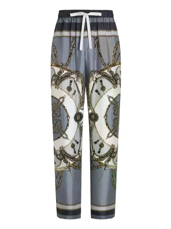 Dolce & Gabbana Print-detail Trousers - Blue