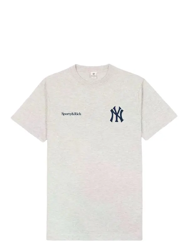 SPORTY & RICH Yankees Serif T-shirt - Grey