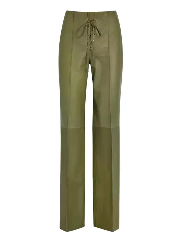 SKIIM Francoise Lace-up Trousers - Green