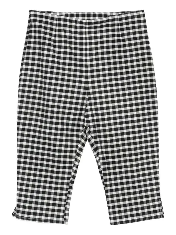 Posse Chiara Gingham Capri Pants - Black