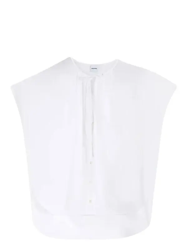 Aspesi Tie-neck Buttoned Shirt - White