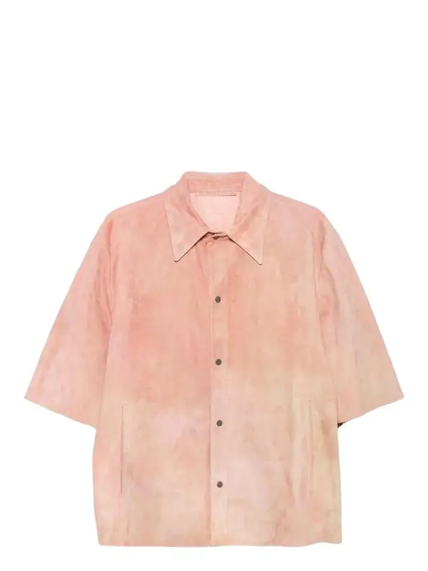 SALVATORE SANTORO Button Suede Shirt - Pink