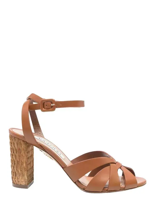 AQUAZZURA Copacabana Strap Sandals - Brown