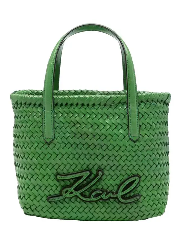 Karl Lagerfeld Braided Tote Bag - Green