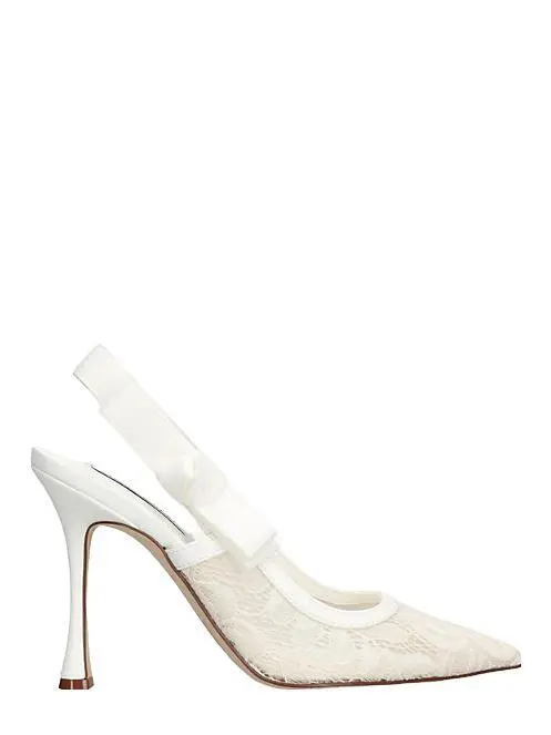 Steve Madden Brylie-l Lace Slingbacks - White
