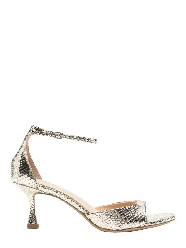 Lola Cruz Ankle-strap Stiletto Sandals - Gold