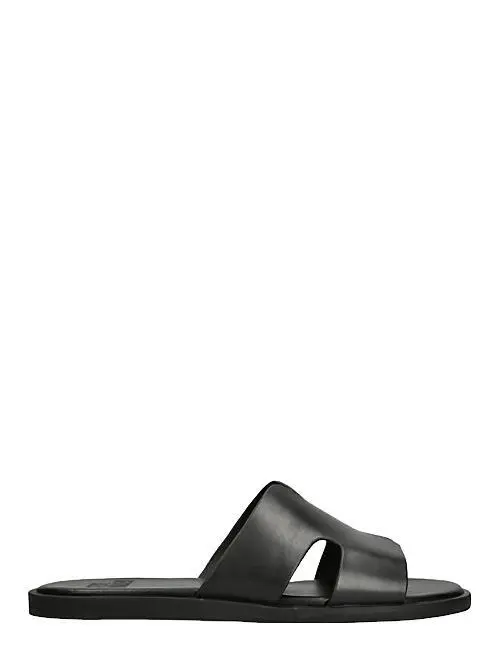 Steve Madden Laincaster Leather Sandals - Black