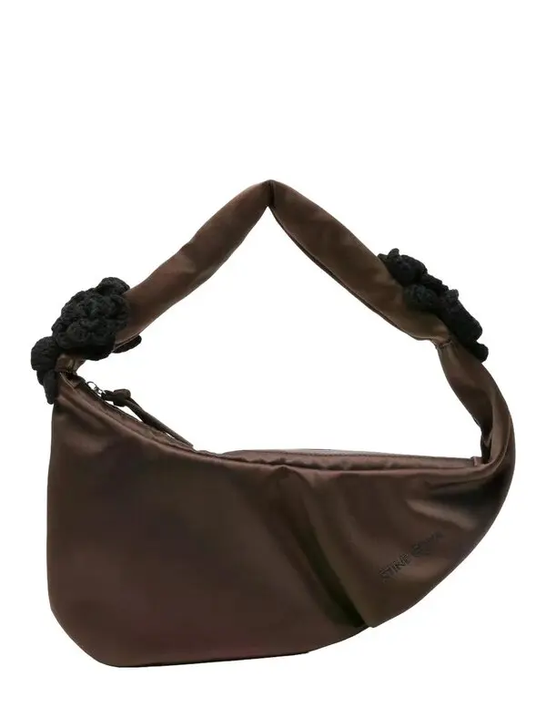 Stine Goya Flower Appliqué Shoulder Bag - Brown