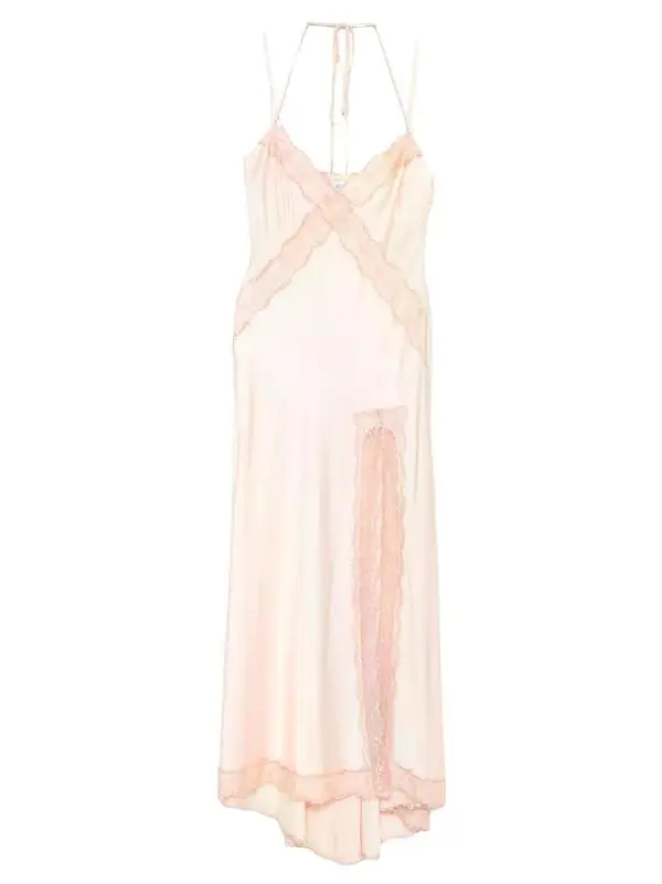 LES FILLES D'EVA V-neck Midi Dress - Pink