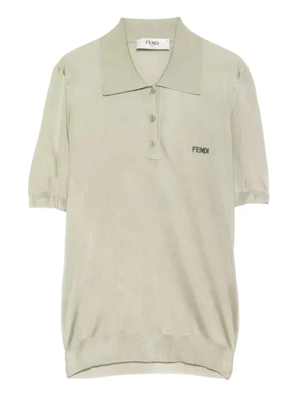 Fendi Button-up Polo Shirt - Green