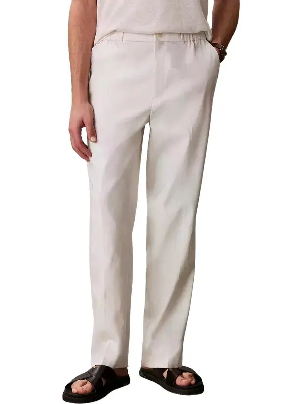 Calvin Klein Straight-cut Trousers - Neutrals