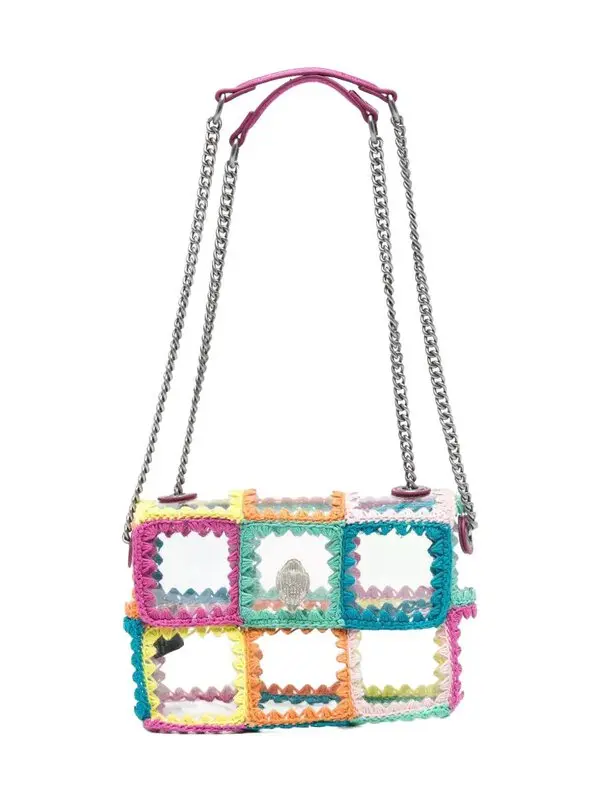 Kurt Geiger Kensington Patchwork Chain Shoulder Bag - Pink