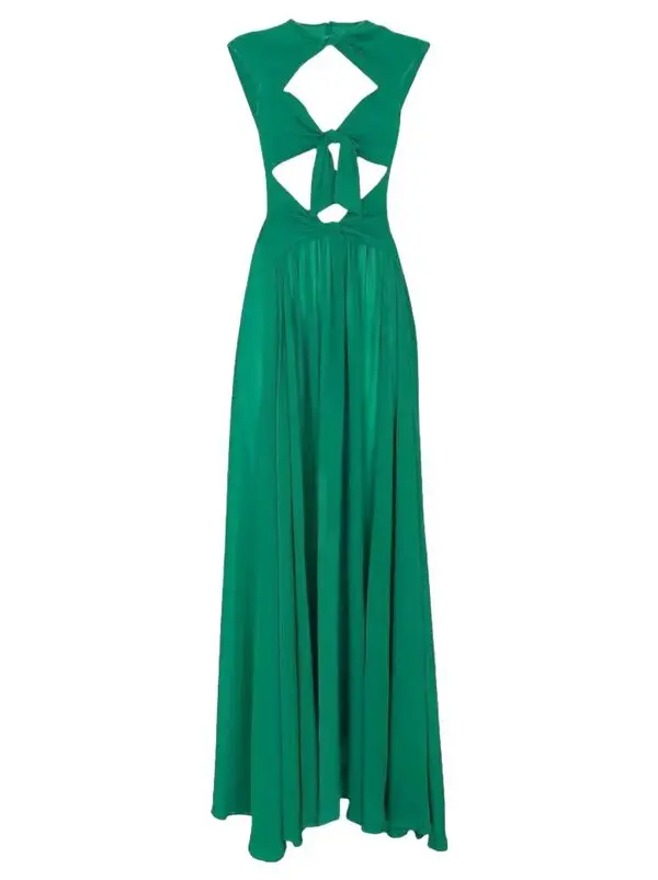 Raquel Diniz Tie-front Maxi Dress - Green
