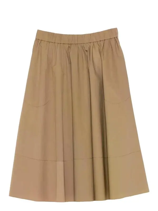 SUSANNE BOMMER Elasticated-waistband Midi Skirt - Neutrals