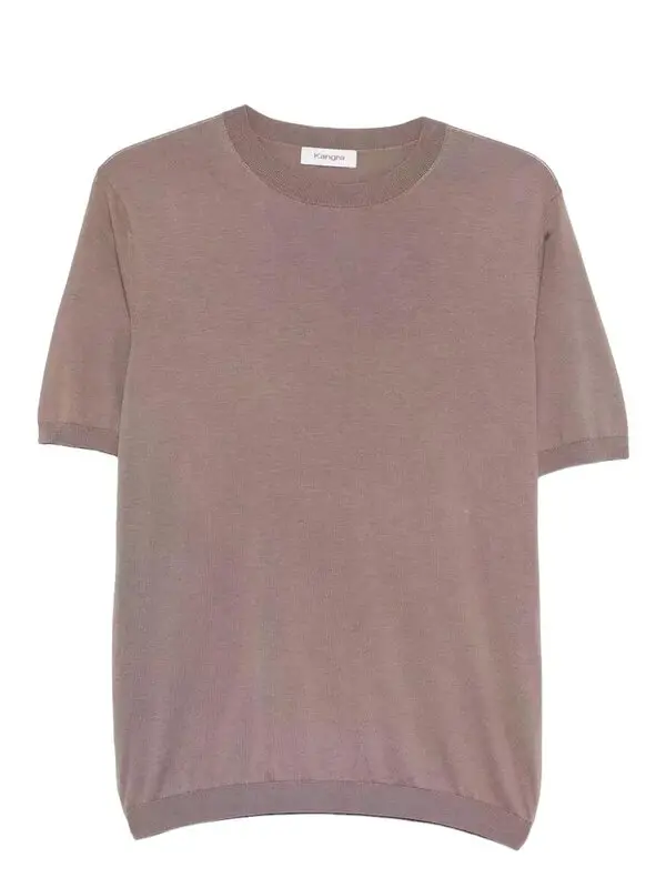 KANGRA Short-sleeve Crew-neck T-shirt - Brown