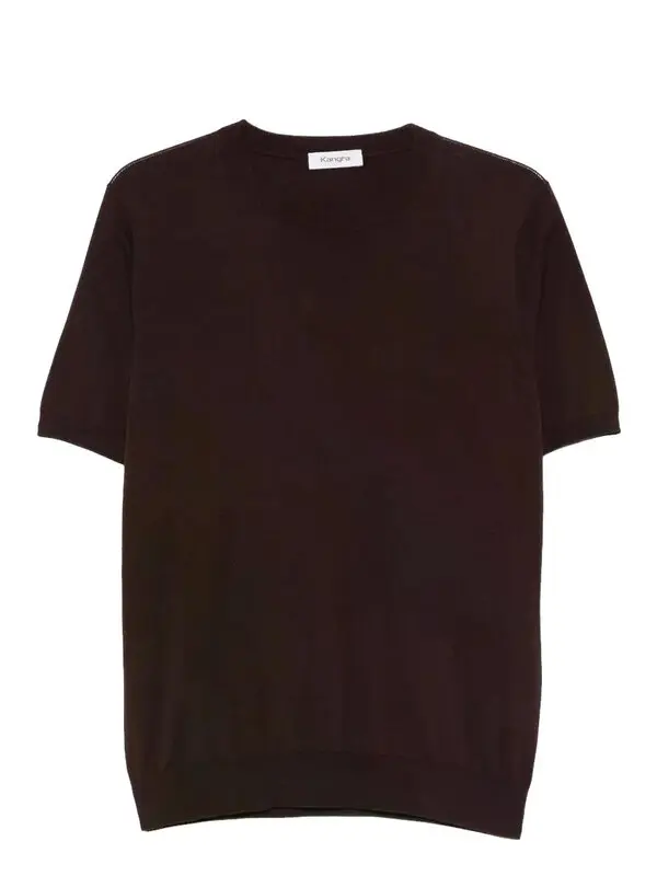 KANGRA Short-sleeve Crew-neck T-shirt - Brown