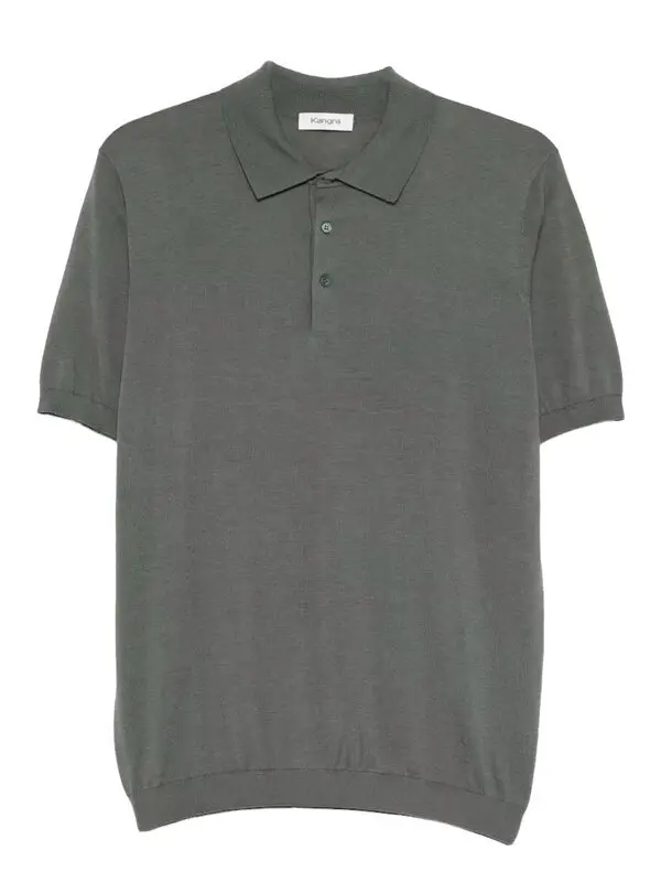 KANGRA Ribbed Polo Shirt - Green