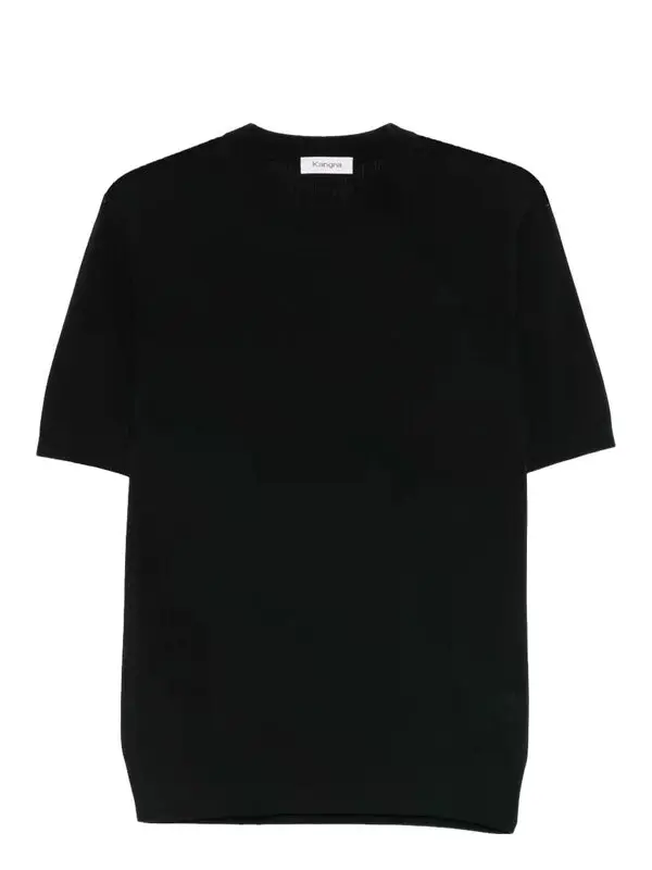 KANGRA Round-neck Short-sleeve T-shirt - Black