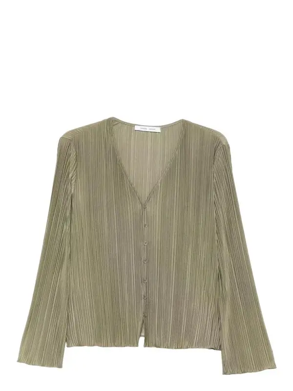 SAMSOE SAMSOE Pleated Buttoned Shirt - Green