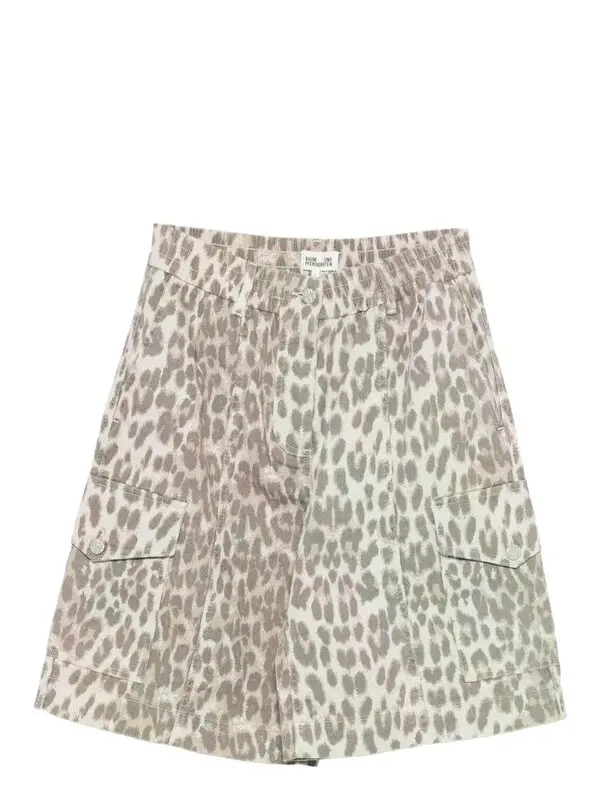 Baum Und Pferdgarten Neeto Leopard-print Shorts - Grey