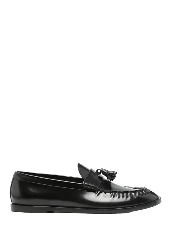 THE ROW Tassel-detail Leather Loafers - Black