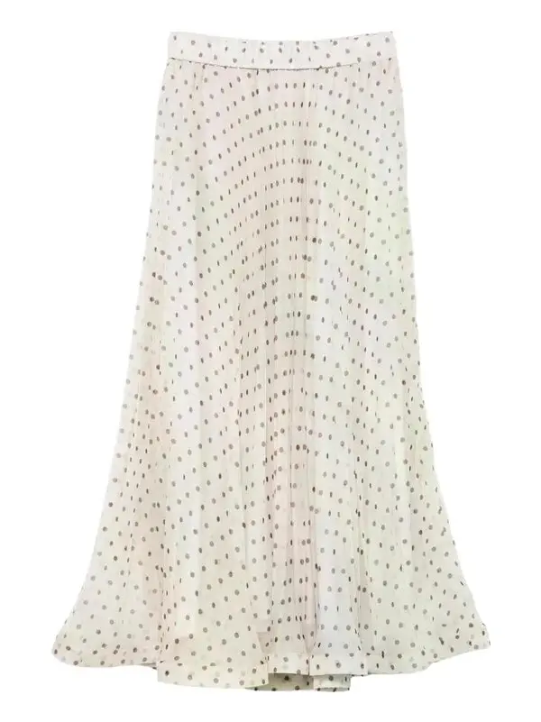 P.a.r.o.s.h Pallina Polka-dot Maxi Skirt - Neutrals