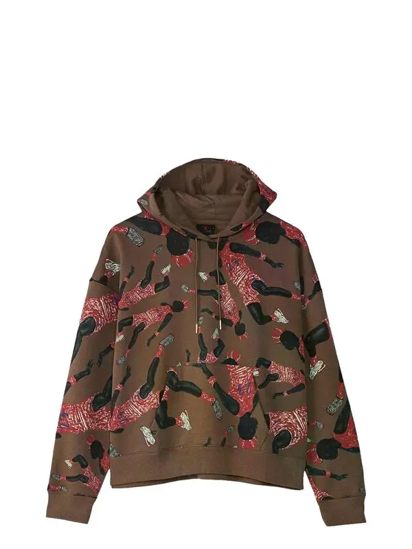 JORDAN Printed Hoodie - Brown