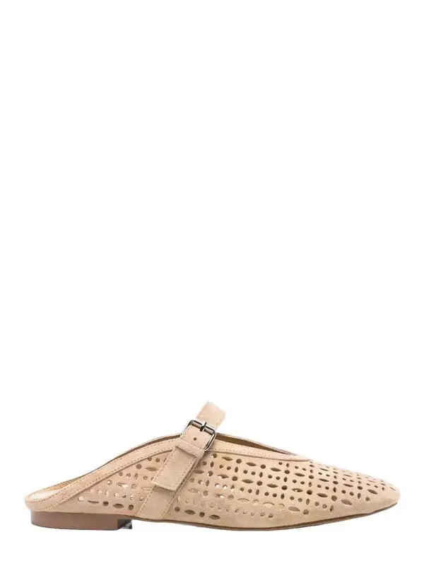 BIBI LOU Maia Cutout Flat Mules - Neutrals