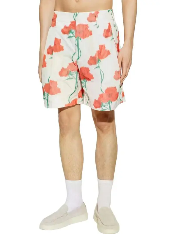 Kenzo Floral-print Shorts - White