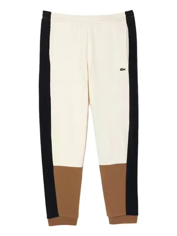 Lacoste Logo-patch Colourblock Track Pants - Neutrals