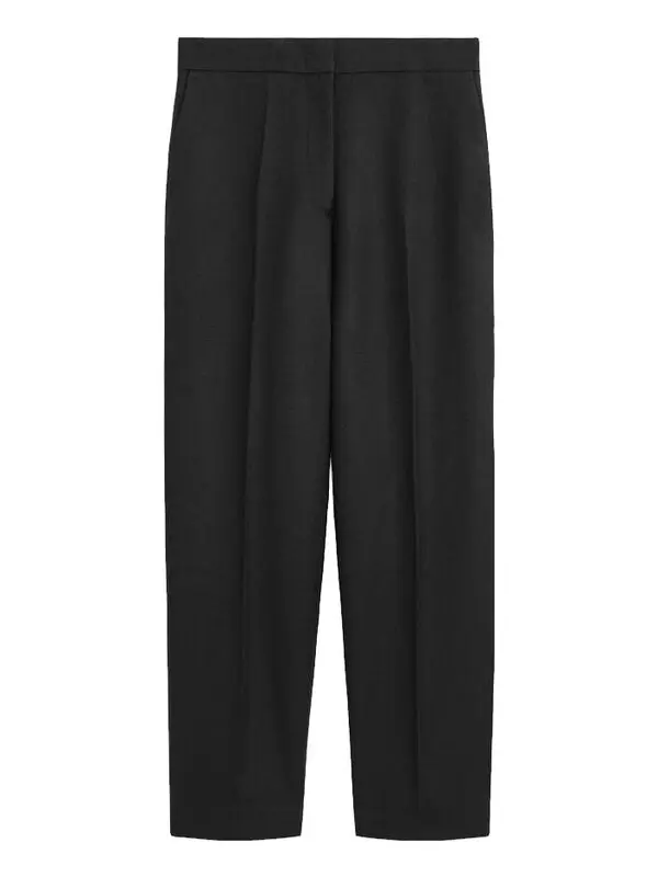 Cos Tailored Wool Straight-leg Pants - Black