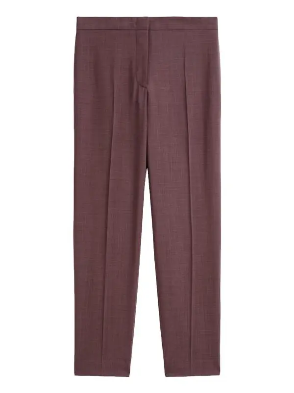 Cos Tailored Straight-leg Wool Pants - Brown