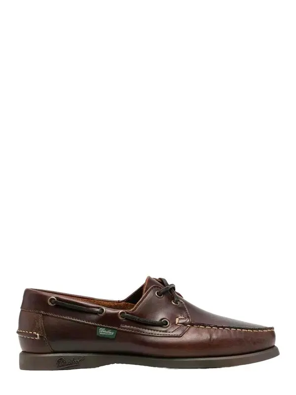 Paraboot Leather Boat Shoes - Brown